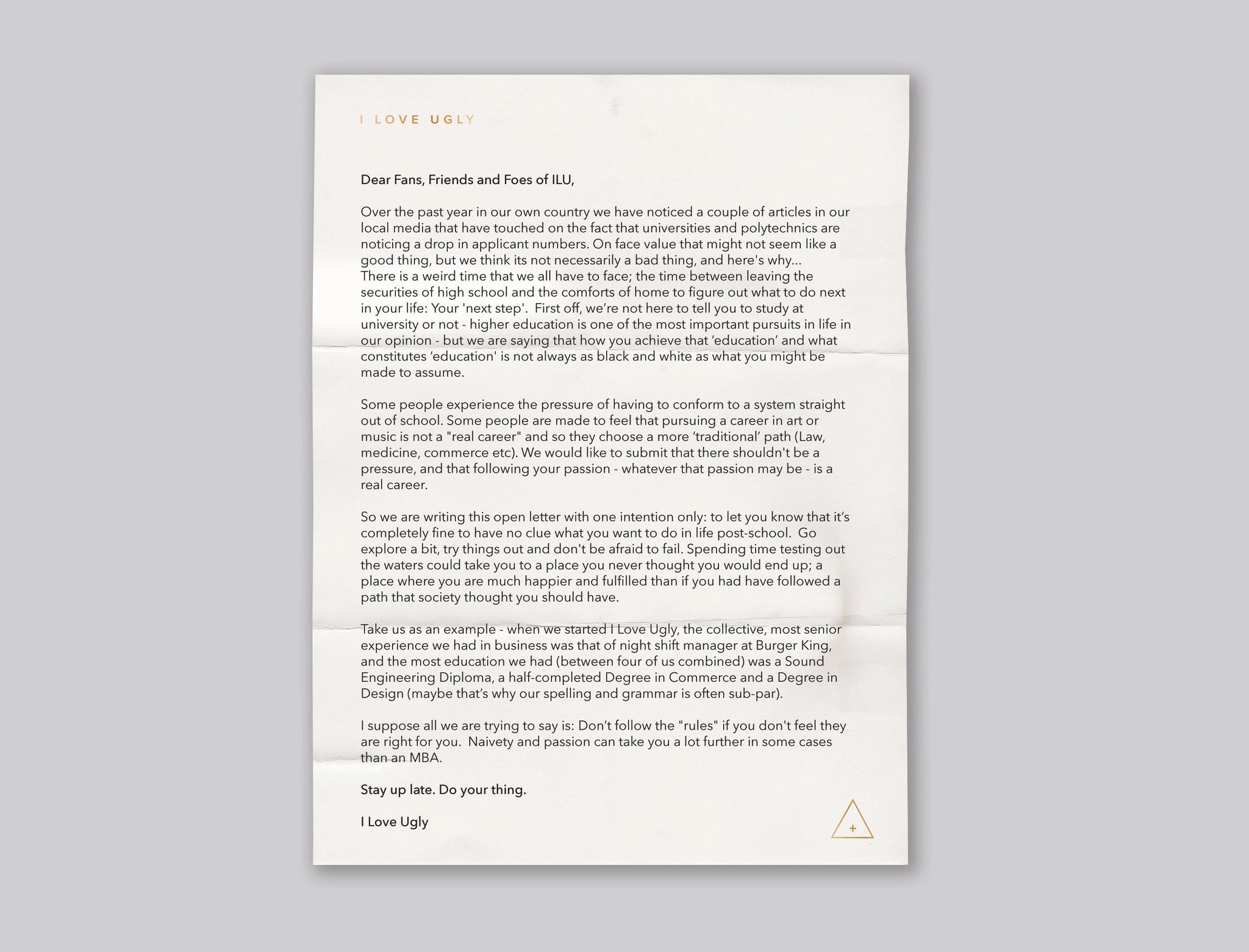 An Open Letter | I Love Ugly AU