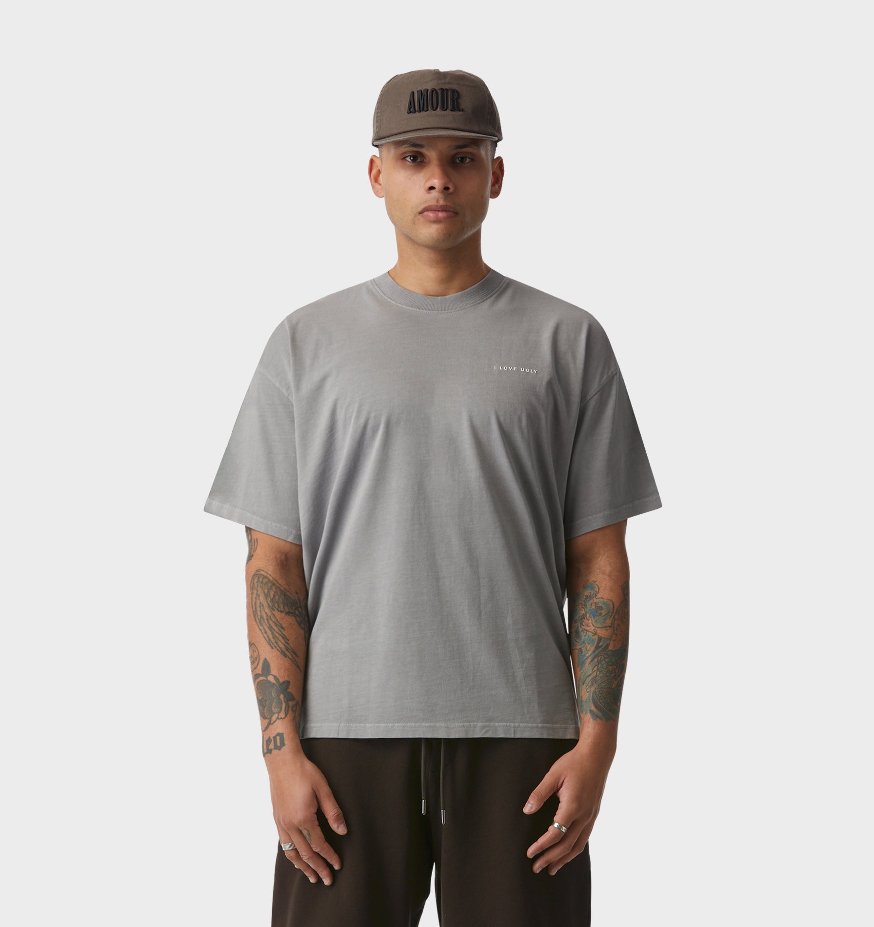 Box Tee 2.0 In Washed Grey | I Love Ugly AU