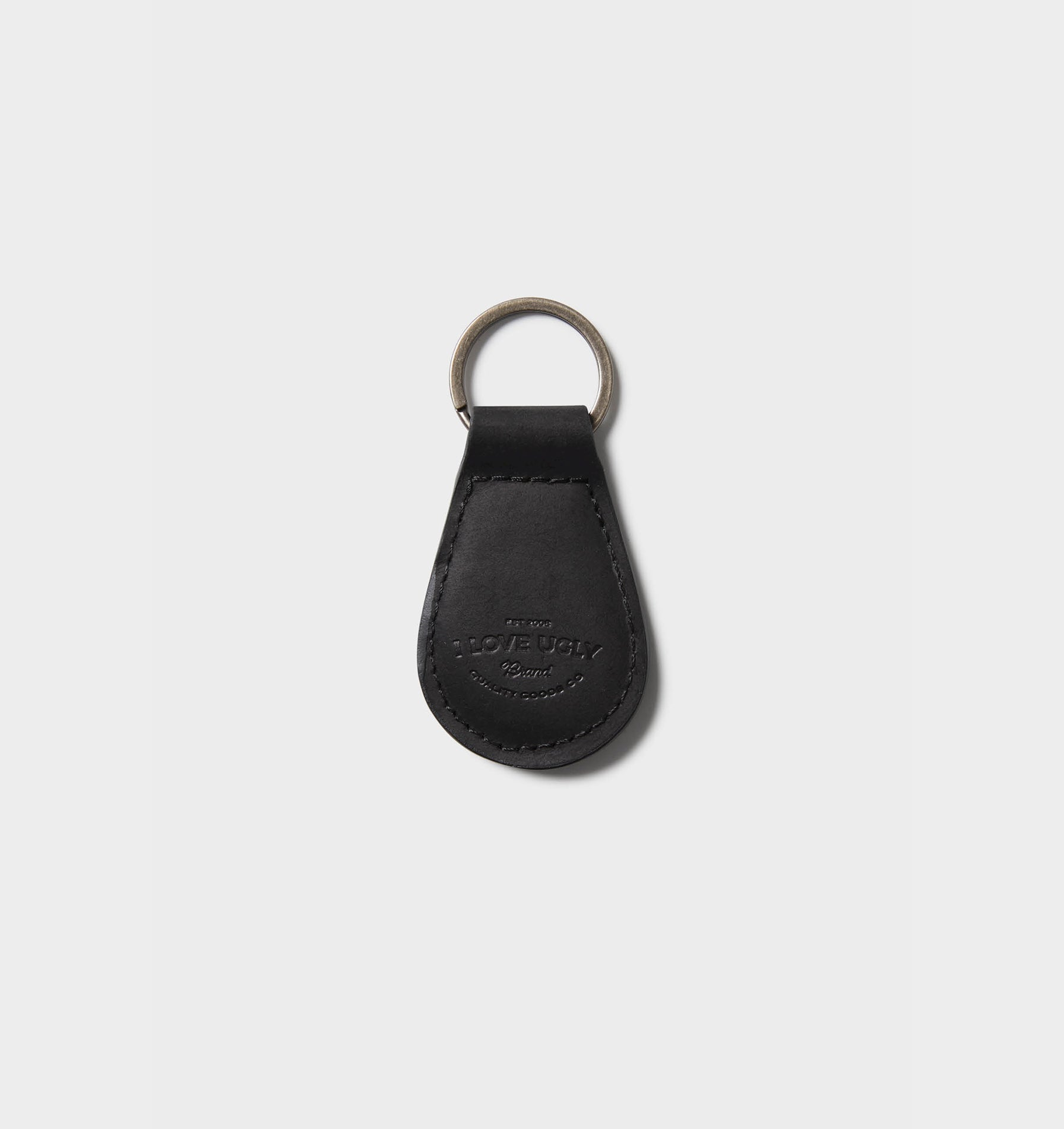Leather Key Fob - Black | I Love Ugly AU