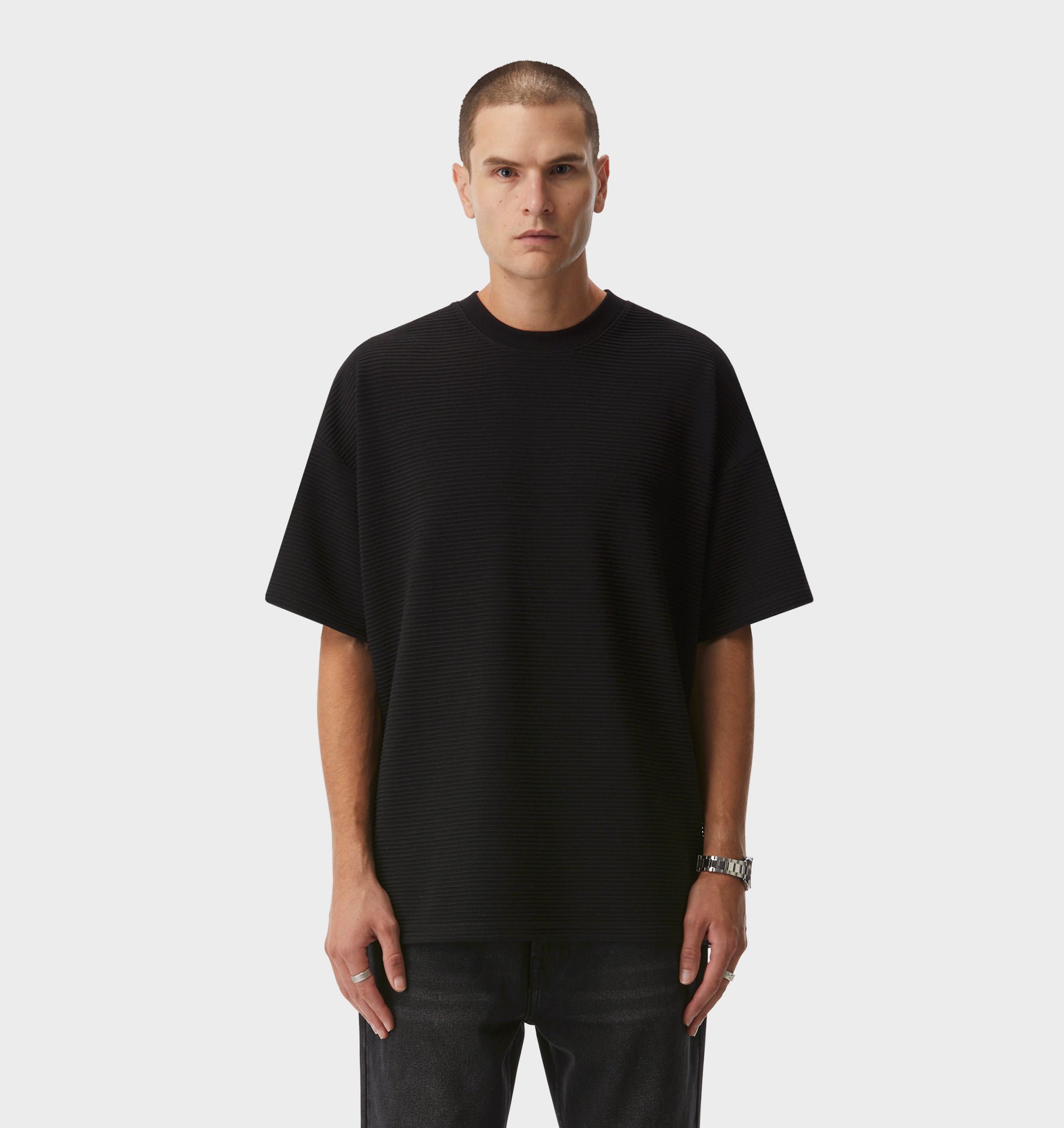 Corrugated Box Fit Tee in Black | I Love Ugly AU