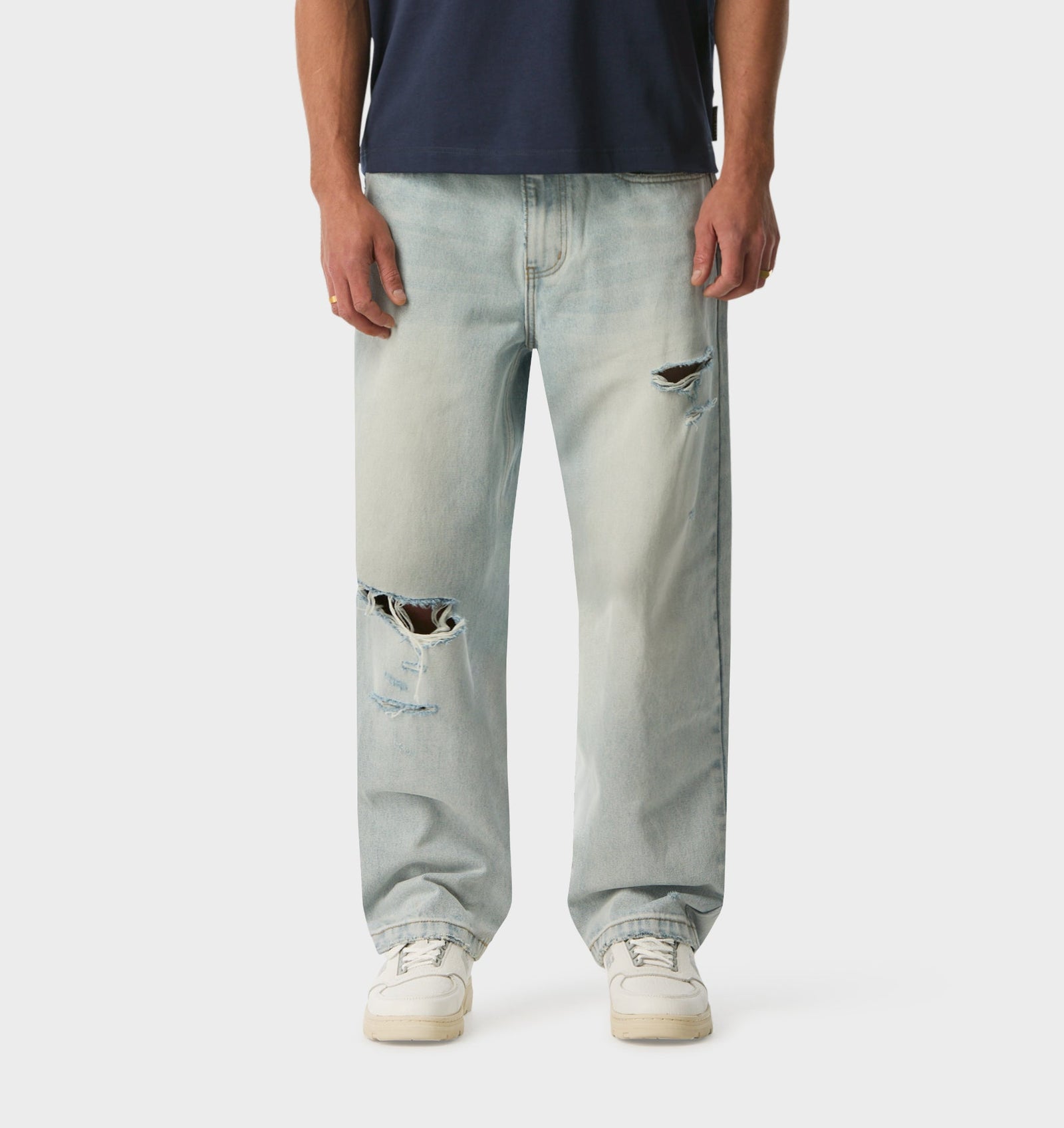 Distressed Edgar Denim - Light Vintage Blue | I Love Ugly AU