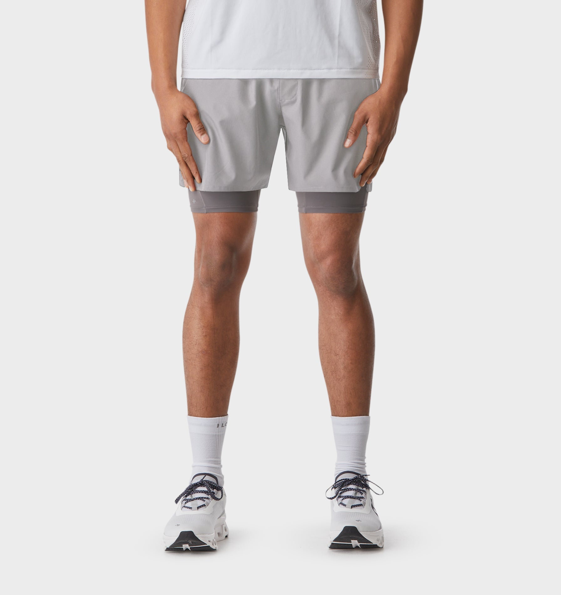 Active 5 Inch Short - Workout Shorts in Light Grey | I Love Ugly AU