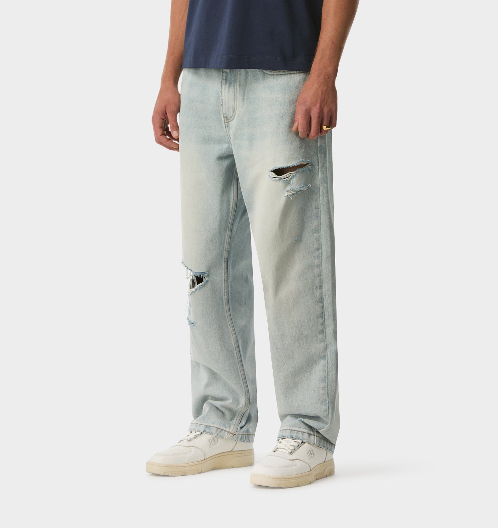 Distressed Edgar Denim - Light Vintage Blue | I Love Ugly AU