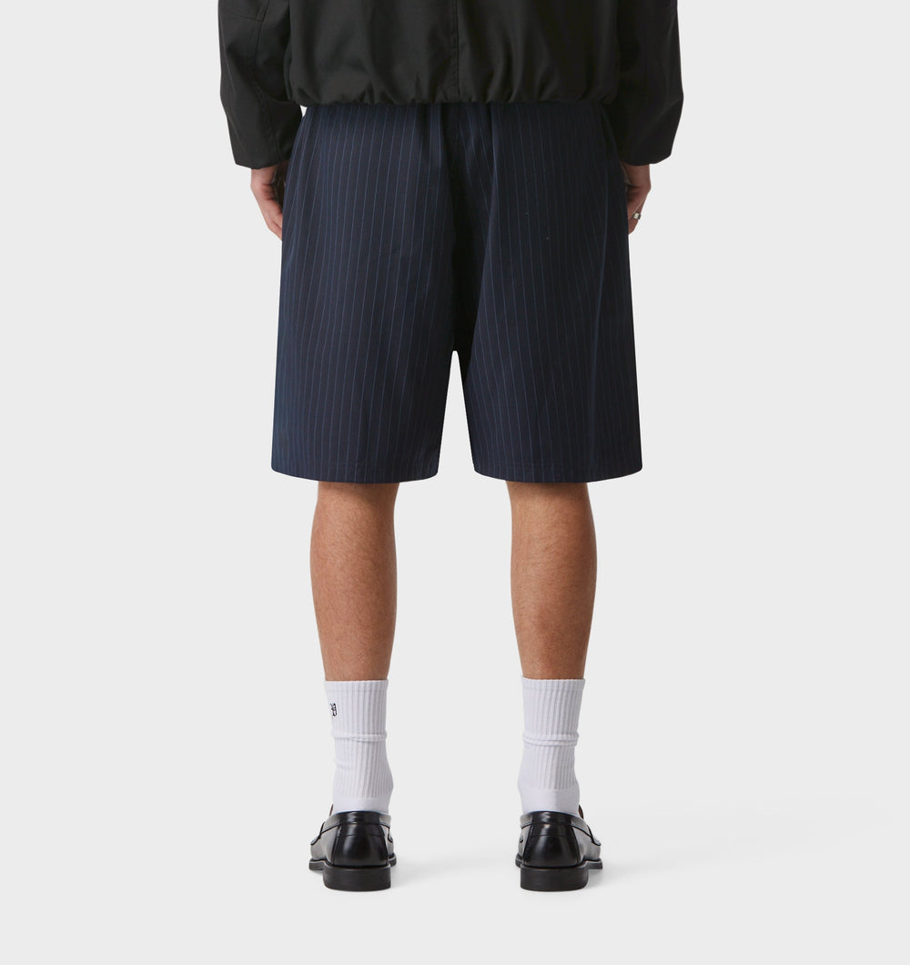 Alby Pleated Short - Blue Pinstripe | I Love Ugly AU