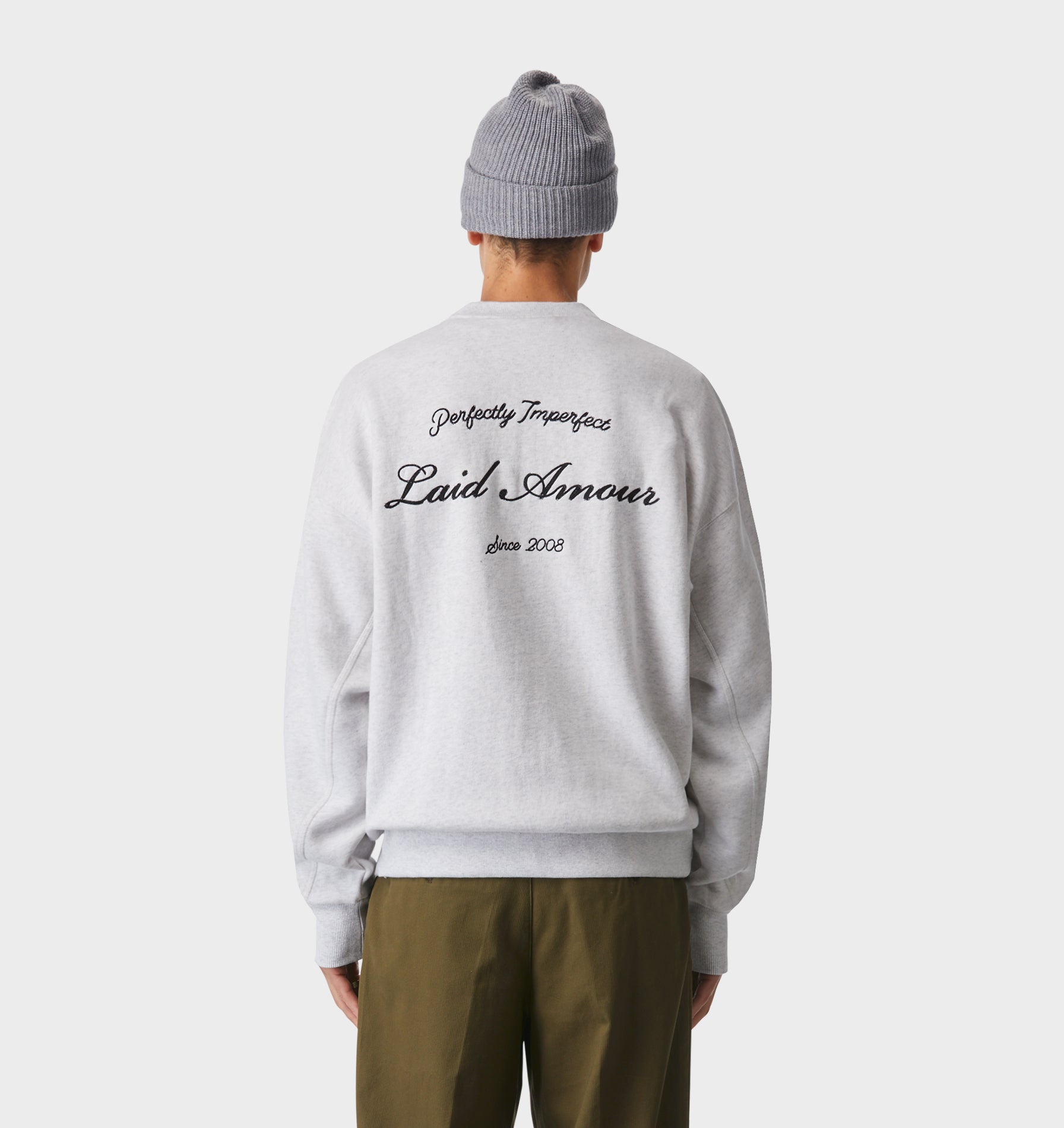 Chainstitch Box Crewneck Sweatshirt 2.0 in Stone Marle | I Love Ugly AU